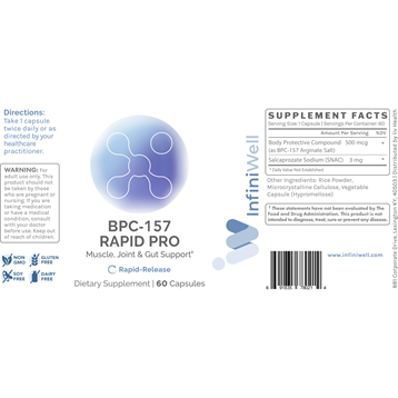 BPC-157 Rapid Pro - 500mcg 60c – WFH Natural Pharmacy