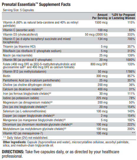 Prenatal Ultra (150 caps) – WFH Natural Pharmacy